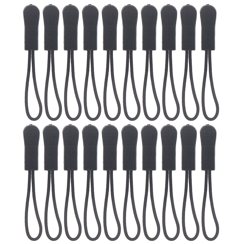 20Pcs Zipper Pulls Replacement Backpack Clothes Zip Cord Puller Slider ...