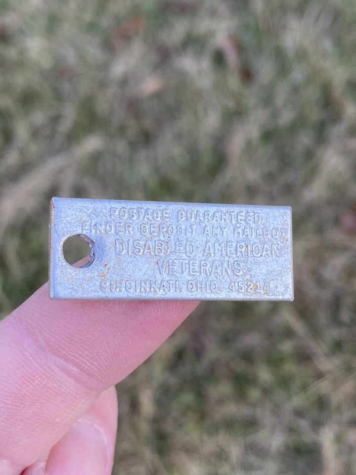 VINTAGE 1969 MISSISSIPPI 38 C 3634 DAV KEYCHAIN LICENSE PLATE TAG ...