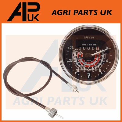 TVO Tachometer Rev Gauge & Tacho Cable for Massey Ferguson 35 135 ...