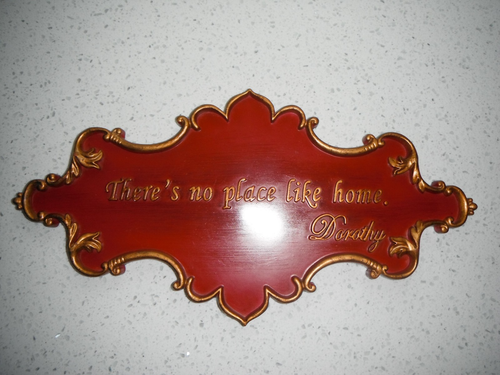 Wizard Of Oz Dorothy "There's No Place Like Home" Resin Plaque Wall ...