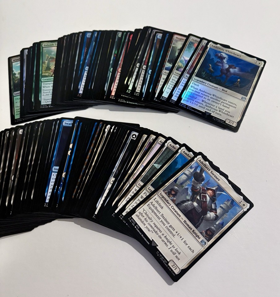 MTG Final Fantasy Card Lot w 20 Rares, Lot Of U&C. Many Foils, and Box ...