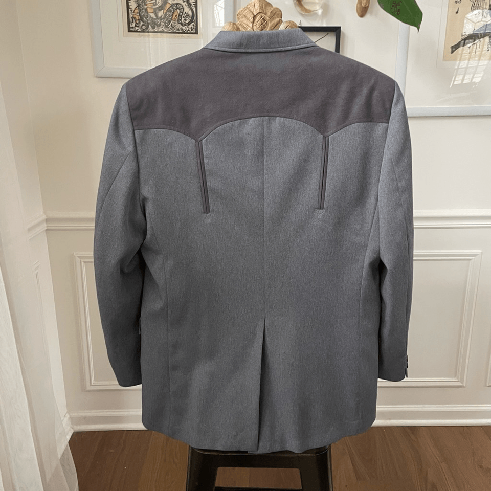 Circle S Men's Boise Western Suit Coat Grey $180 48L | eBay