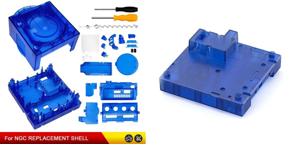 Gamecube Full Replacement Console Shell Housing Transparent Gameboy ...