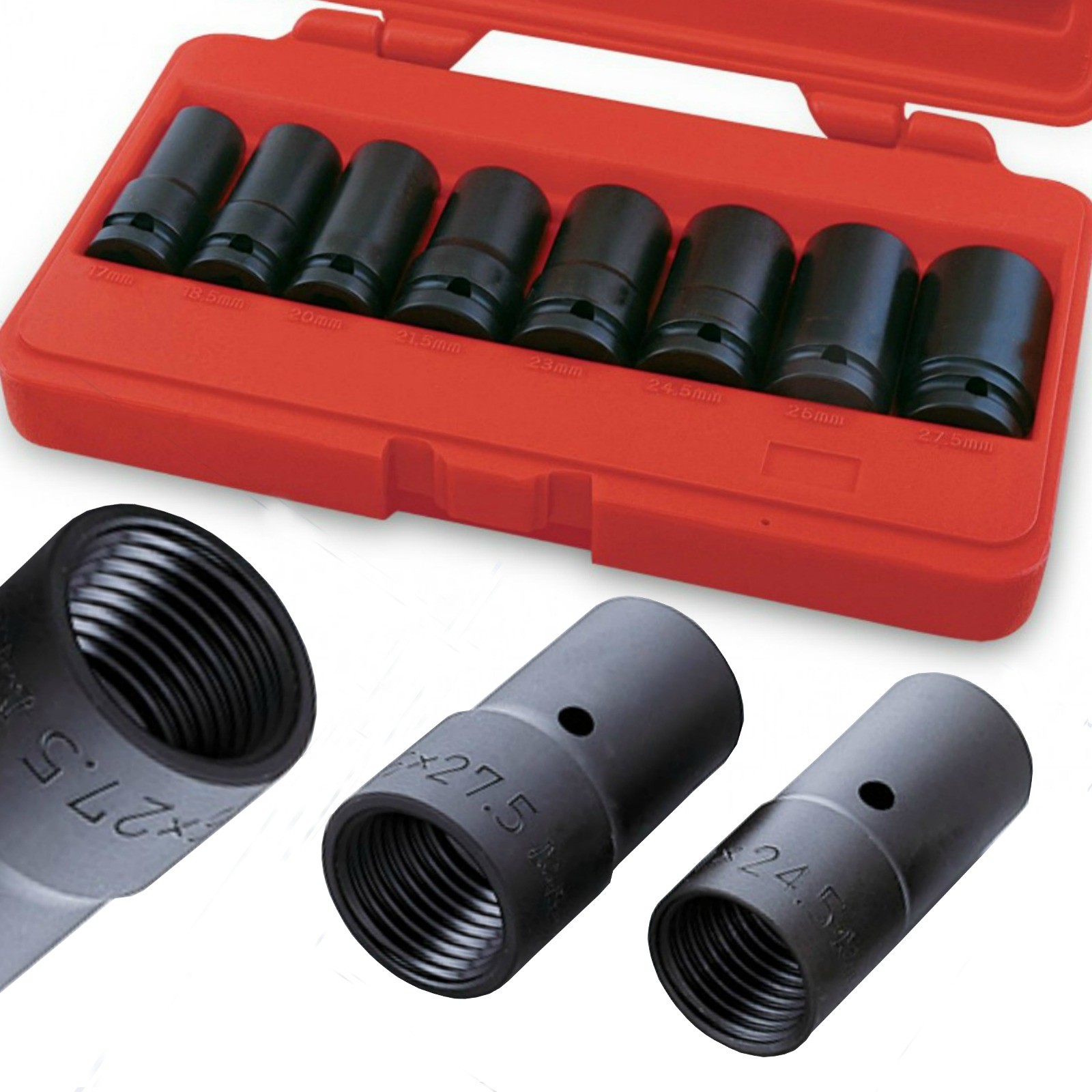 8pc Locking Wheel Lug Nut Remover Worn Locked Studs 1 2 Dr Impact