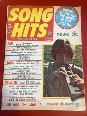 Song Hits Magazine February 73 The WHO ROGER DALTREY. | eBay