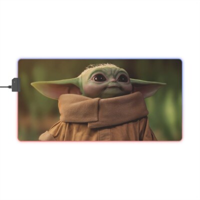 Star Wars The Mandolorian Baby Yoda, Grogu - LED Gaming Mouse Pad | eBay