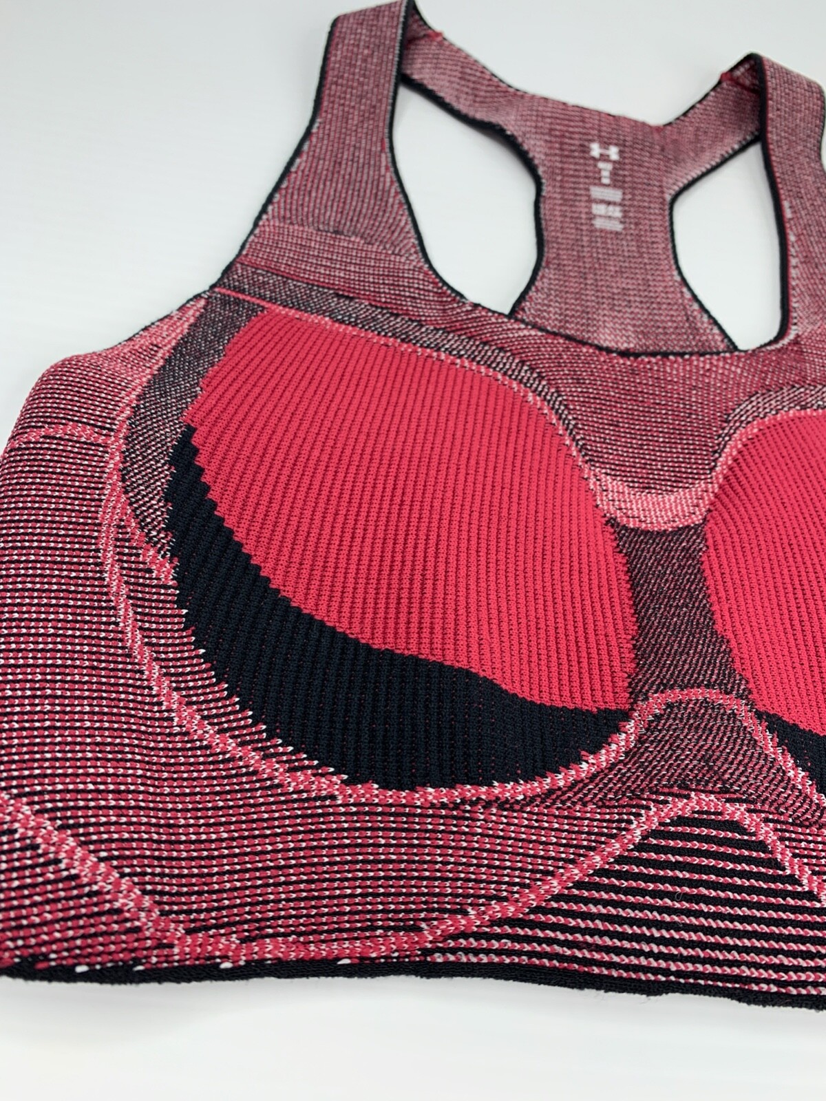 Under Armour Sports Bra Womens Size M Medium Compression Heat Gear Knit ...