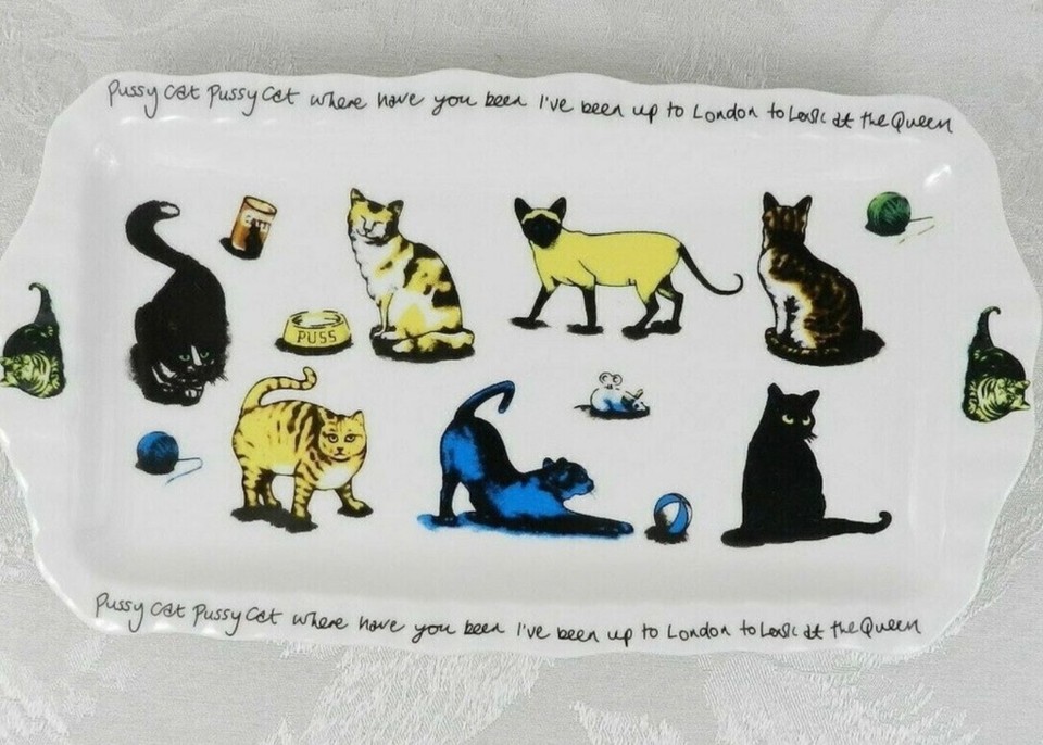 Cat tea pot with tray Paul Cardew Design 2004 | eBay