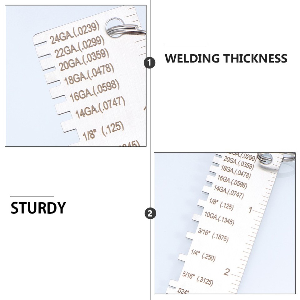 2 Pcs Weld Inspection Ruler Sheet Metal Thickness Gauge Tool Welding | eBay