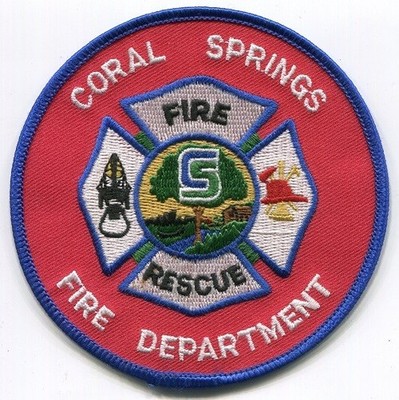 FLORIDA - Coral Springs Fire Dept. [ Shoulder Patch ] | eBay