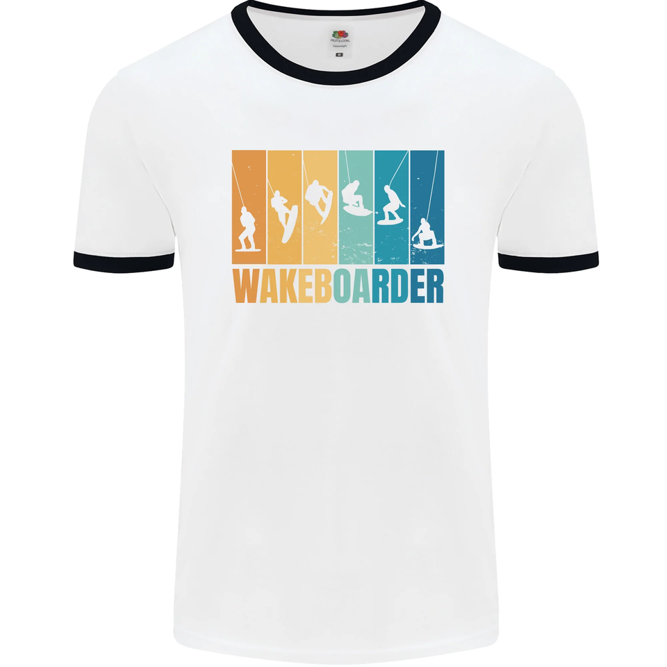 Wakeboarder Water Sports Wakeboarding Mens Ringer T-Shirt | eBay UK