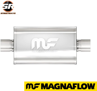 MagnaFlow Stainless Steel 5" x 8" Oval Straight-Through Exhaust Muffler ...