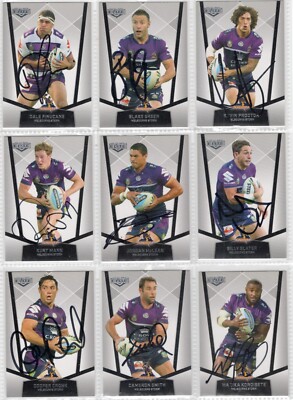 🔥 2015 ELITE MELBOURNE STORM TEAM SET Signed Cards (9) 🔥☆ FREE POSTAGE ...