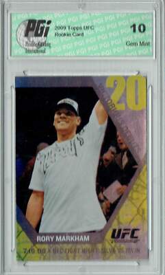 Rory Markham 2009 Topps UFC #VD7 Victorious Debuts Rookie Card PGI 10 ...