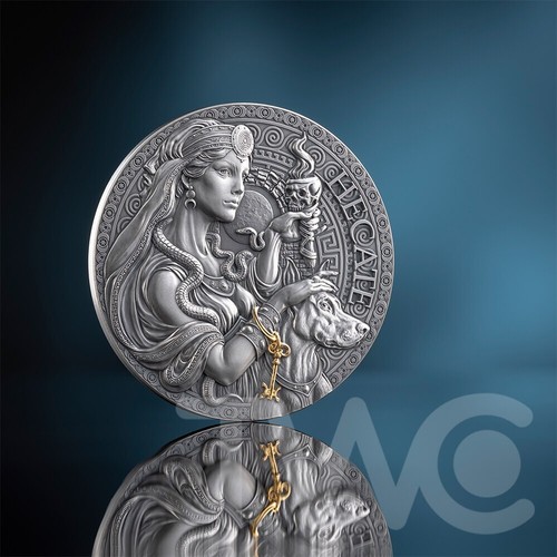 Hecate The Great Greek Mythology 2 oz Antique finish Silver Coin ...