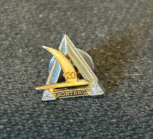 Vintage Northrup Aircraft Co 20 Year Service Pin 10K Gold Scrap Grumman ...