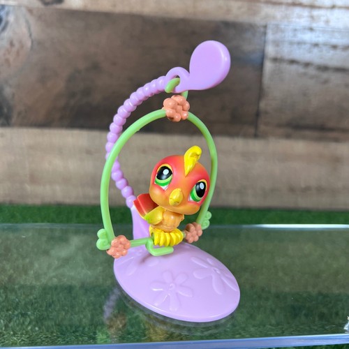 Littlest Pet Shop LPS #120 Bird on Swing Playset Toy Figure Collectible ...
