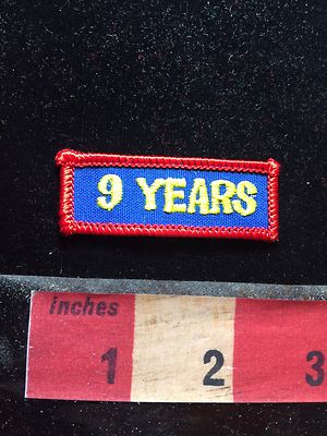 9 YEARS Tab Patch - Years Of Service Type Patch ( Or Working ...
