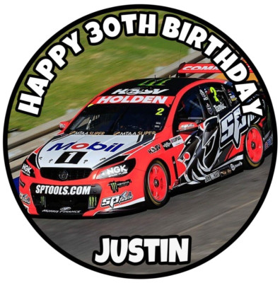 1 x 19cm HOLDEN RACING Edible Cake Topper Rice Wafer Paper RACE CAR ...
