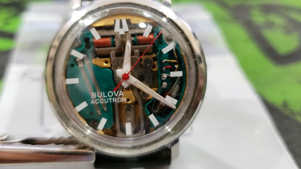BULOVA ACCUTRON 1971 SPACEVIEW Watch Stainless Steel large dial 214 ...