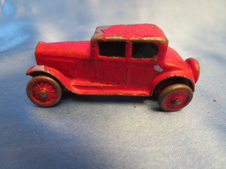 (2) vintage Barclay lead alloy slush toy cars Red and Black | eBay