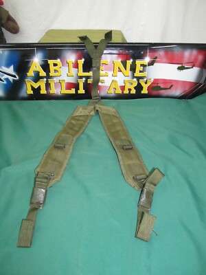 US ARMY MILITARY OD ALICE SUSPENDERS LC1 LC-2 LBE Y-SHOULDER HARNESS NO ...