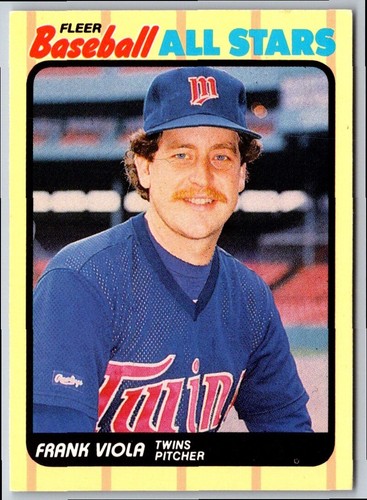 1989 Fleer Baseball All-Stars Frank Viola #43 Minnesota Twins Baseball ...