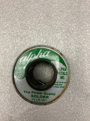 Vintage Alpha Metals Roll of Solder Partial Roll | eBay