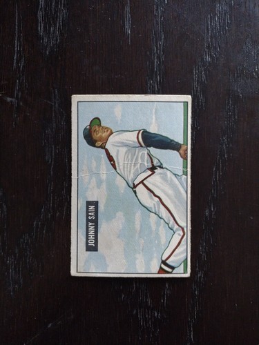 1951 Bowman #314 Johnny Sain Boston Braves Read | eBay