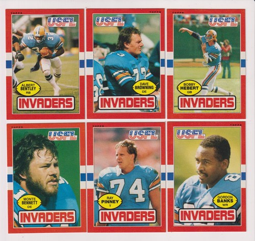 SIX CARD 1985 TOPPS USFL OAKLAND INVADERS LOT | eBay