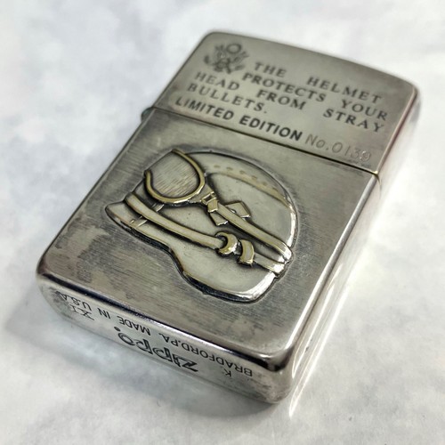 Rare Must see for Zippo Collectors Zippo Oil Lighter THE HELMET Limited ...