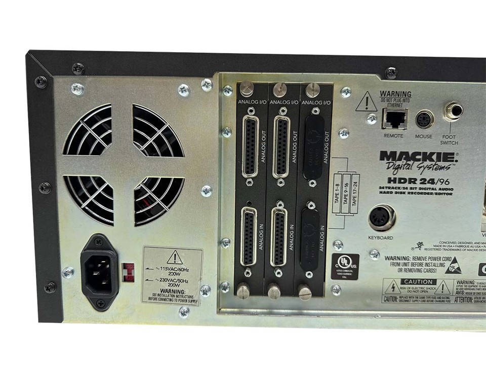 Mackie HDR24/96 24-Bit 24-Track Digital Audio Hard Disk Recorder | eBay