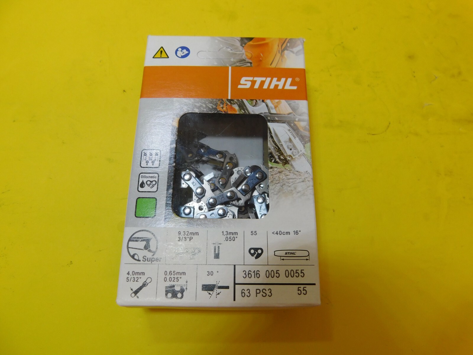16" OEM STIHL CHAIN 63 PS3 55 3/8 .050 55DL # 3616 005 0055 -- DRAWER ...