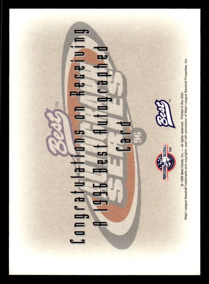 1997 Best Autograph Series - Aaron Holbert | eBay