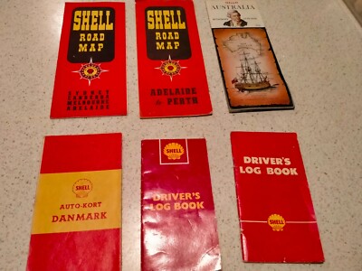 Lot Vintage Shell maps and logbooks | eBay Australia