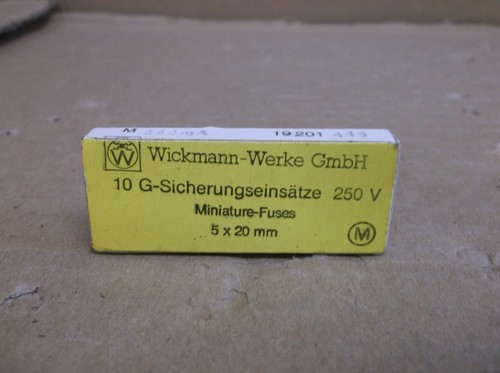 41571 (Box of 10) Wickmann-Werke 5x20mm 250mA Glass Fuse* | eBay
