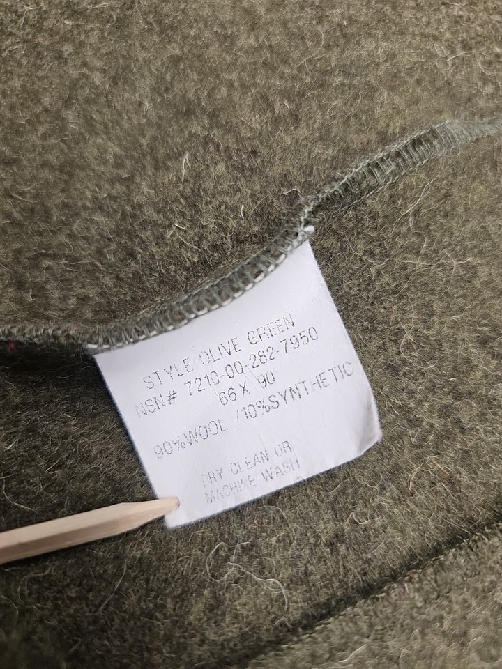 USGI wool bed blanket olive green | eBay