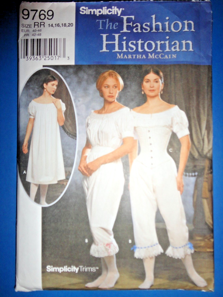 Simplicity Misses Authentic Civil War Undergarments Sz 14-20 Pattern ...