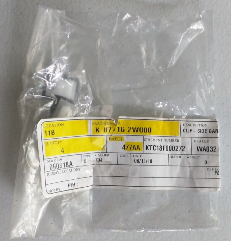 Kia Genuine Parts Side Garnish MTG Clip 877162W000 1pcs | eBay