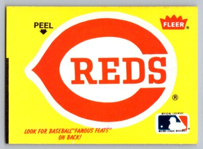 1986 Fleer #NNO Cincinnati Reds Logo Team Stickers Walter Johnson (4 ...