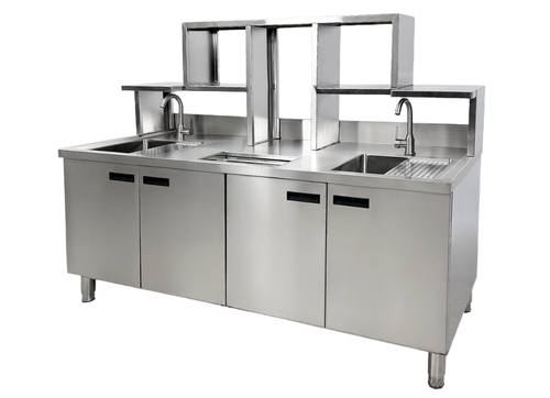 NSF 71" Bubble Tea Boba Workstation Water Station Beverage Worktable | eBay