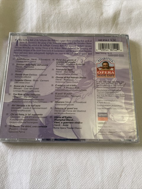 Pavarotti's Opera Made Easy (CD, Aug-1994, London) for sale online | eBay