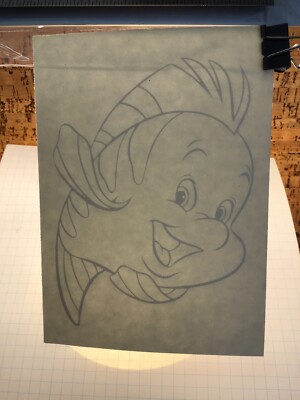 Flounder The Little Mermaid - WHITE - Vinyl Sticker Decal - MM4.3.868 ...