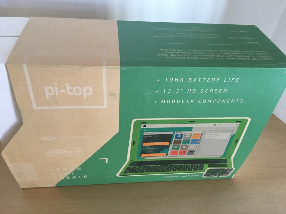Pi-Top Laptop Development Kit, Keyboard - Green - USA 13.3in, PiTop Hub ...