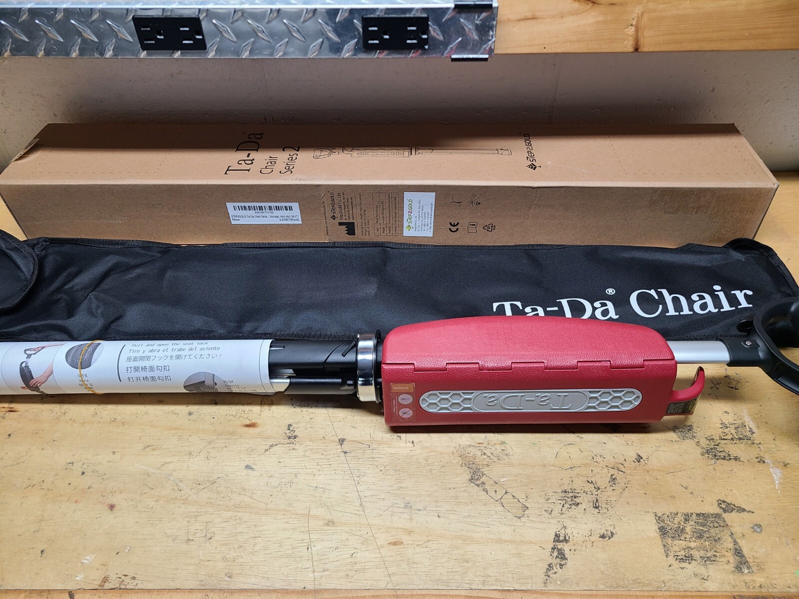 STEP2GOLD Ta-Da Chair Series 2, Portable Trekking Hiking Pole in Red ...