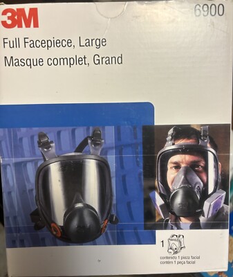 3M 6900 Full Face Reusable Respirator, Full Facepiece Gray, LARGE - New ...