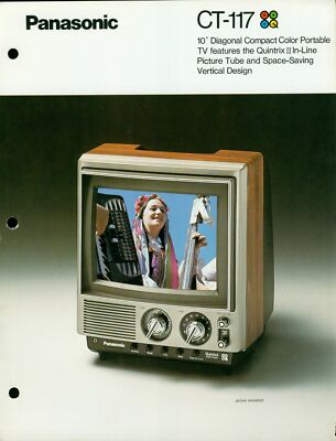 c1977 Panasonic CT-117 Color TV Dealer Brochure Vintage Touch 19" Tube ...