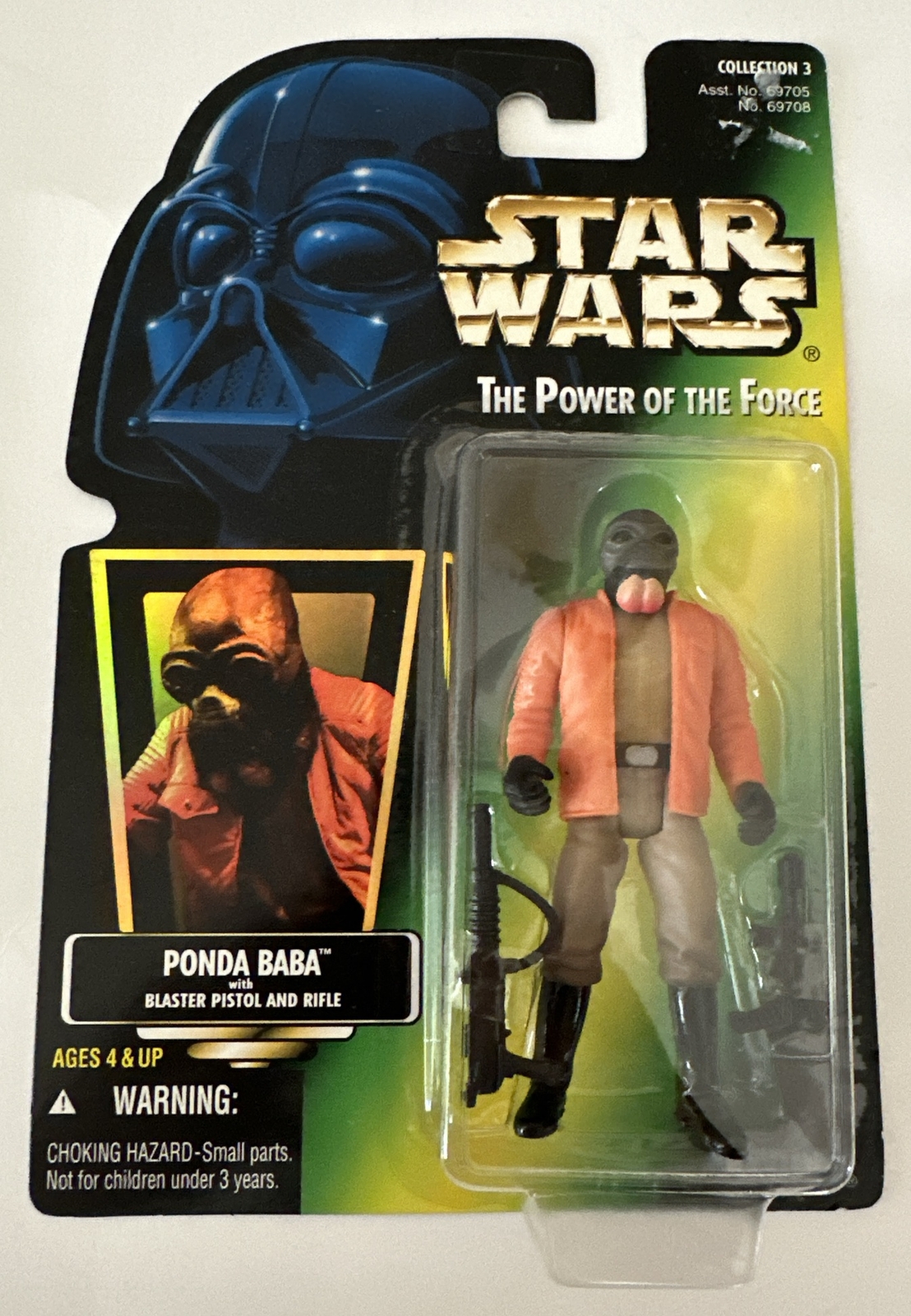NEW Star Wars POTF Ponda Baba with Blaster Pistol and Rifle Kenner 1996 ...