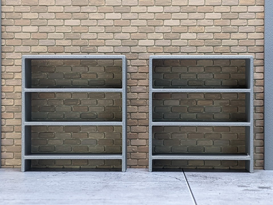 1/24 1/25 Scale Storage Rack With Shelves - For garage/workshop diorama ...