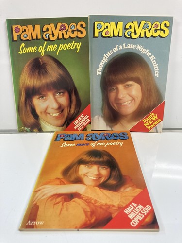 3 x Pam Ayres Books Some Of Me Poetry, Thoughts Of A Late Night Knitter ...